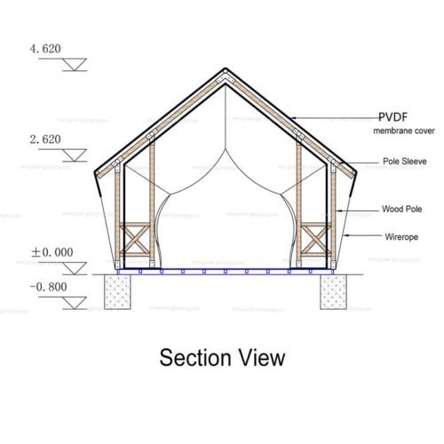Two Storey Glamping Safari Tent - Jumei Glamping Tents