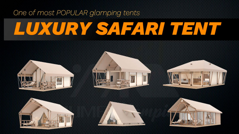 Luxury Safari Tent Sample(Video) - Jumei Glamping Tents and Pods