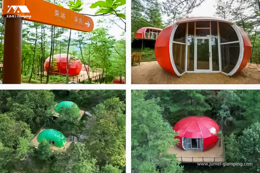 8 Styles 40s Glamping Domes and New Glamping Pods in a Resort - Jumei ...