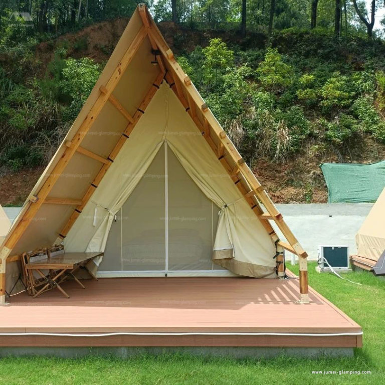 A-frame safari tent glamping site: from design to opening - Jumei Glamping Tents