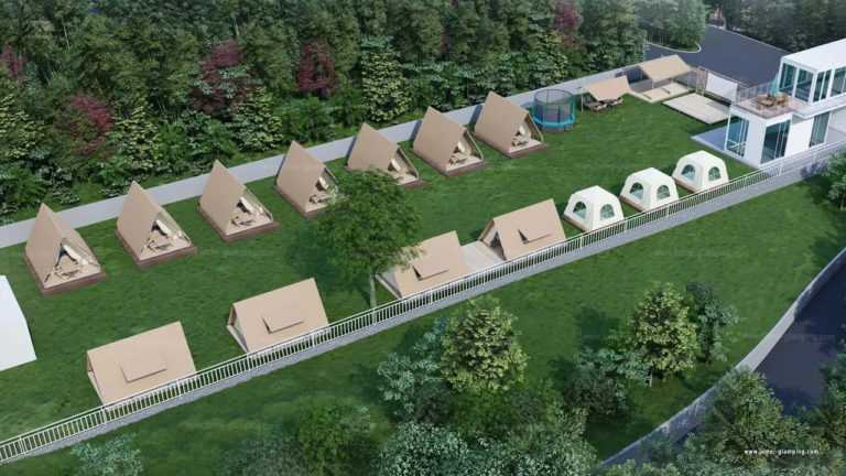 A-frame safari tent glamping site: from design to opening - Jumei ...