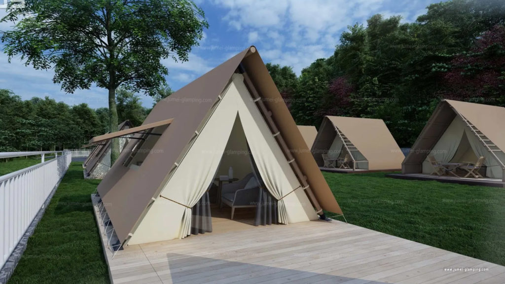 A-frame safari tent glamping site: from design to opening - Jumei ...