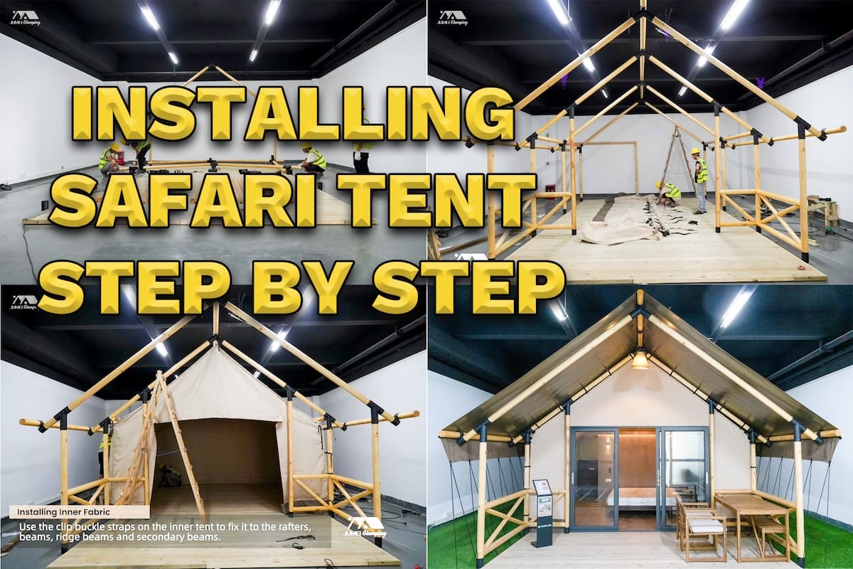 Set up a Safari Tent Step by Step(Video) - Jumei Glamping Tents and Pods